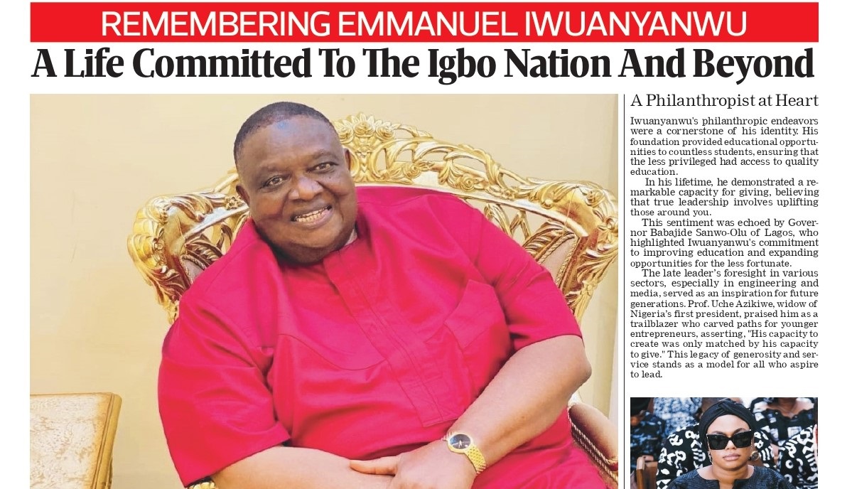 Remembering Emmanuel Iwuanyanwu: A Life Committed to the Igbo Nation ...